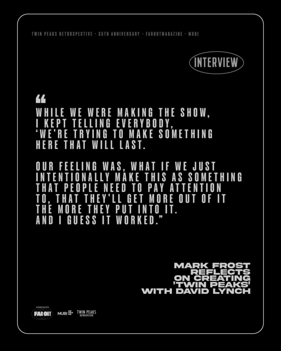 Mark Frost reflects on creating 'Twin Peaks' with David Lynch