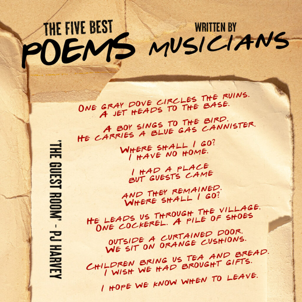 The five most beautiful poems written by musicians