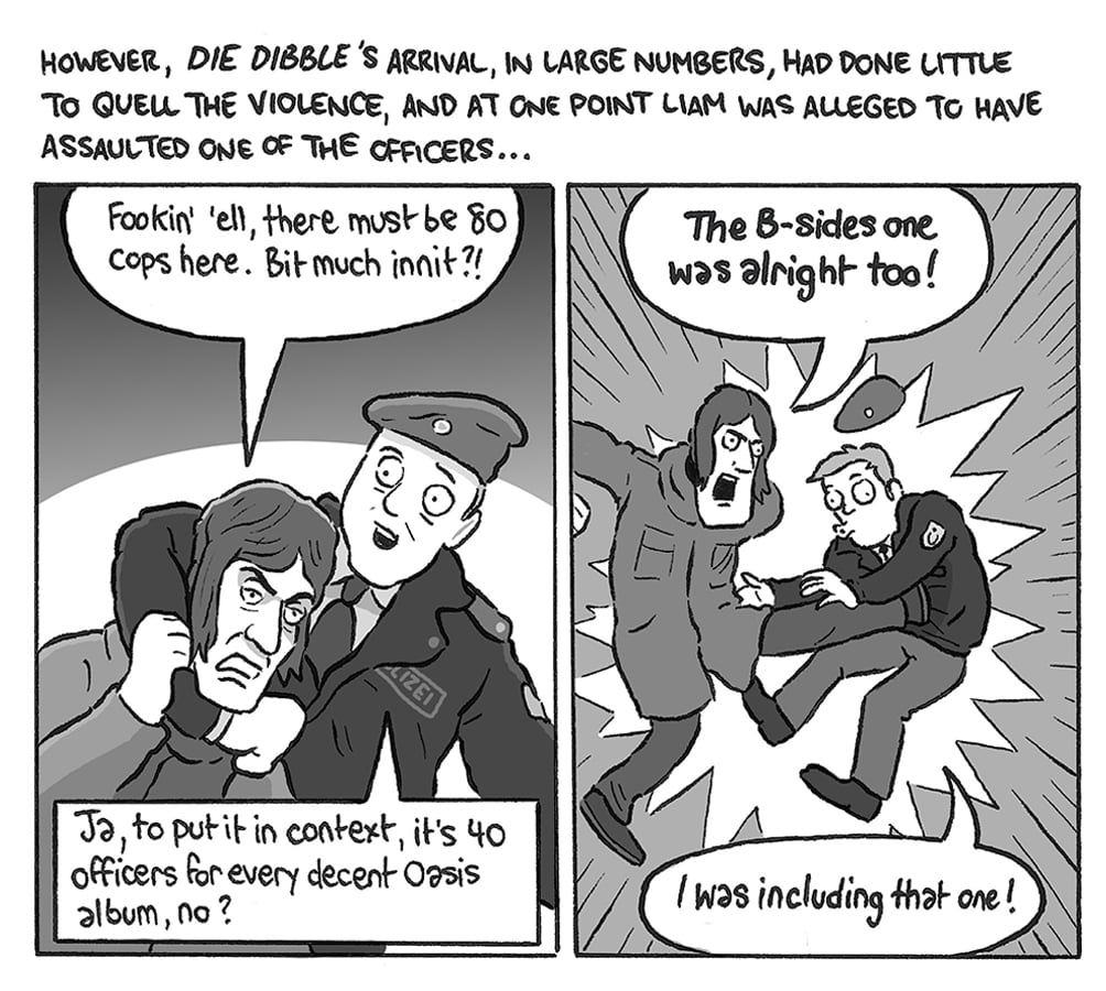 David Squires on the infamous meeting of Oasis and the Italian mafia