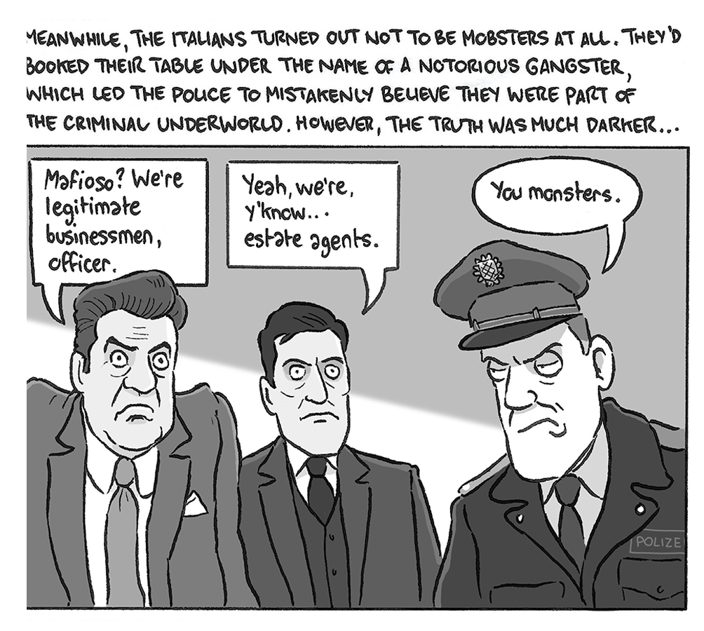 David Squires on the infamous meeting of Oasis and the Italian mafia