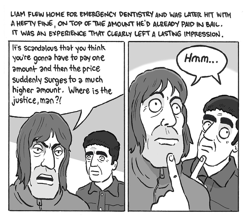 David Squires on the infamous meeting of Oasis and the Italian mafia