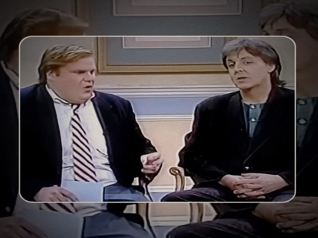 The manic moment Chris Farley interviewed Paul McCartney
