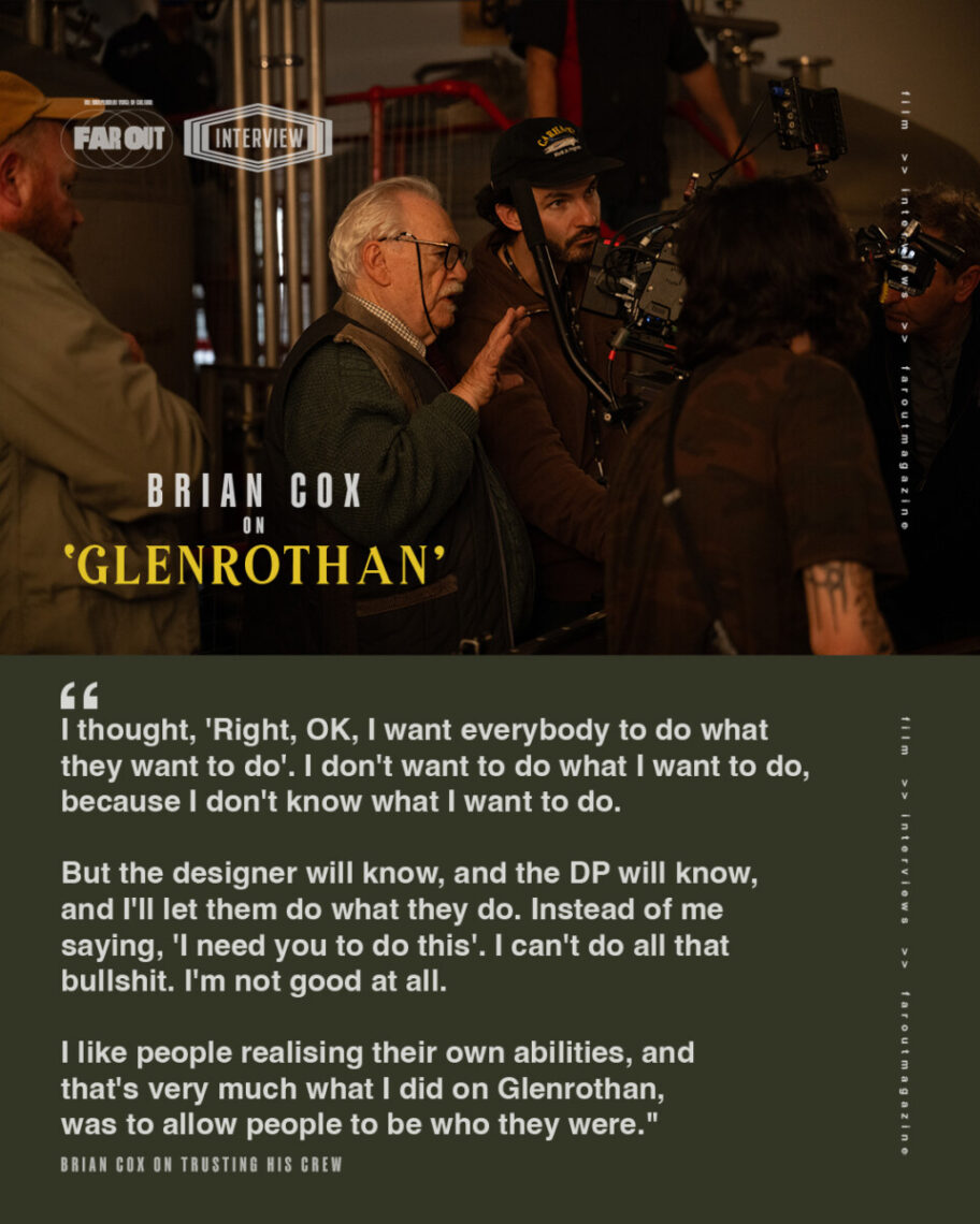 Brian Cox on 'Glenrothan', Scotland, and being a first-time director at 79